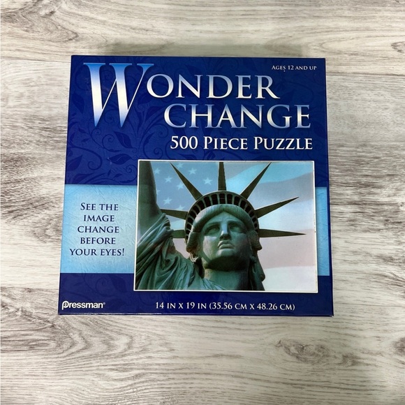 Pressman | Games | Wonder Change Statue Of Liberty 50 Piece Puzzle ...